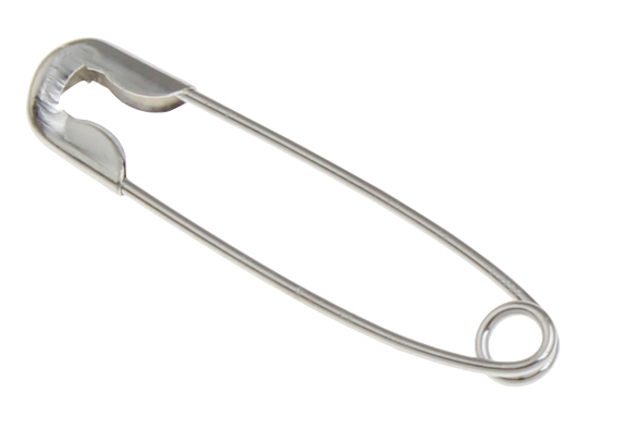 Varnostne sponke, 22 x 5 mm, platinaste barve, 50 kosov - Antus